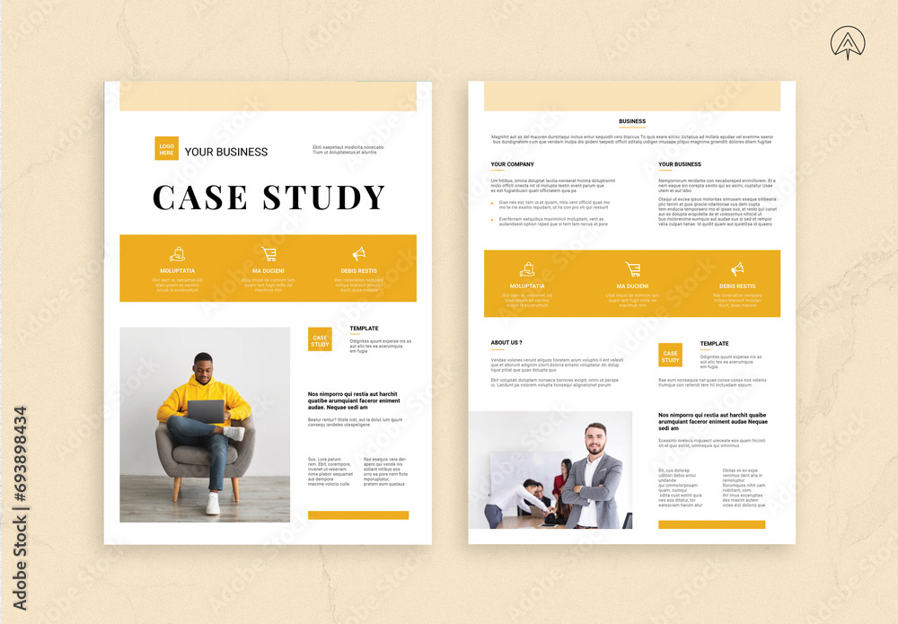 Case Study Layout Stock Template | Adobe Stock