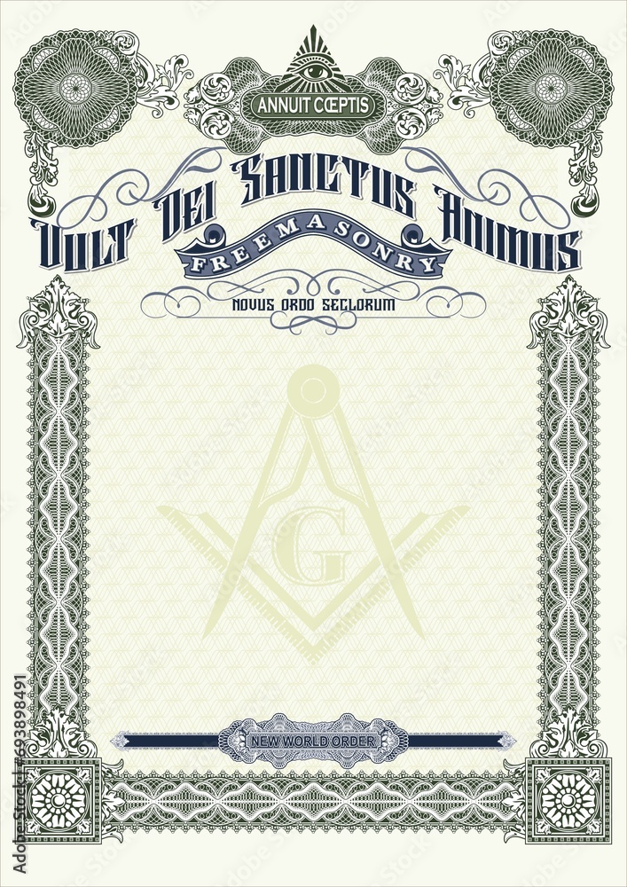 Vertical blank for creating a certificate, diploma, securities or other ...