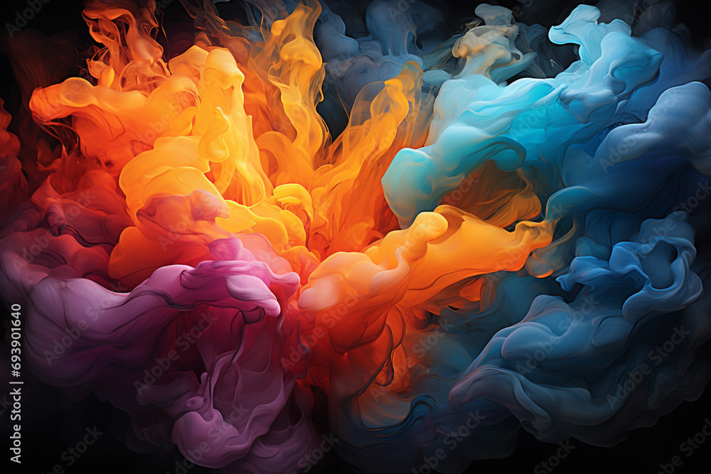 Digital artwork featuring the dynamic and ever-changing colors that ...