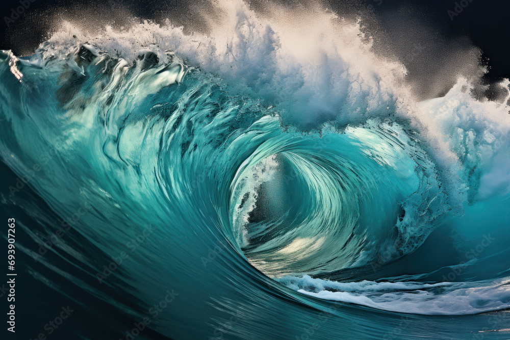 Cascading waves, a rhythmic dance of liquid grace, echoing the timeless ...