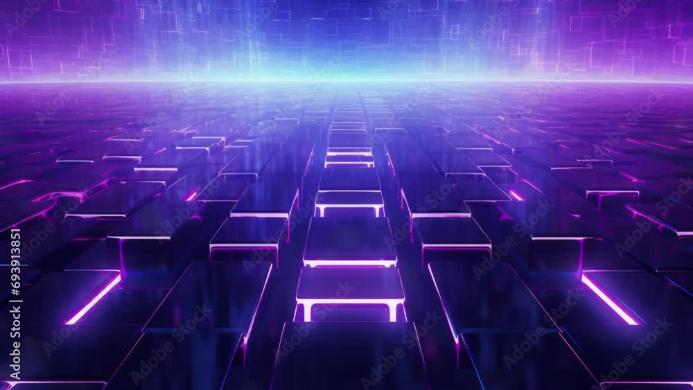 Synthwave tech Digital synthwave violet abstract background tech ...