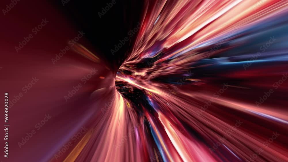 Abstract loop colorful hyperspace flight universe galaxy warp tunnel ...