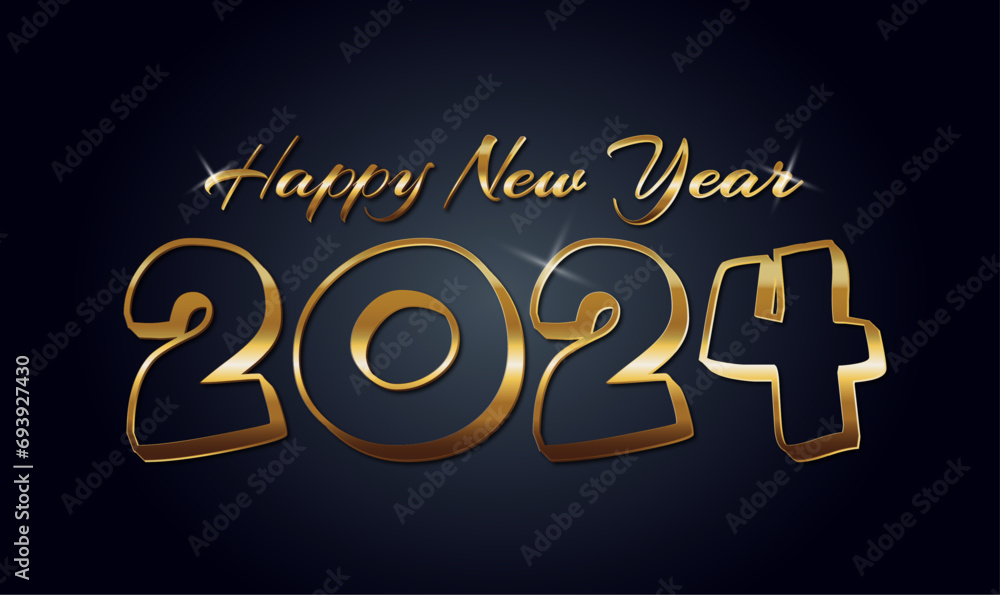 2024 , Happy New Year, new year 2024, Golden 2024, Happy new year 2024 ...
