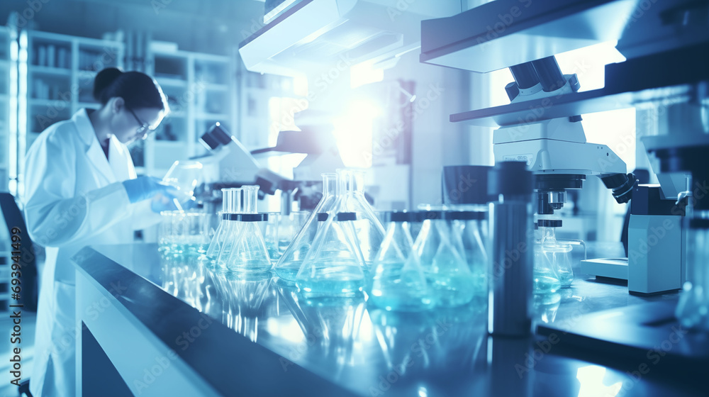 professional health care researchers working in life of medical science ...