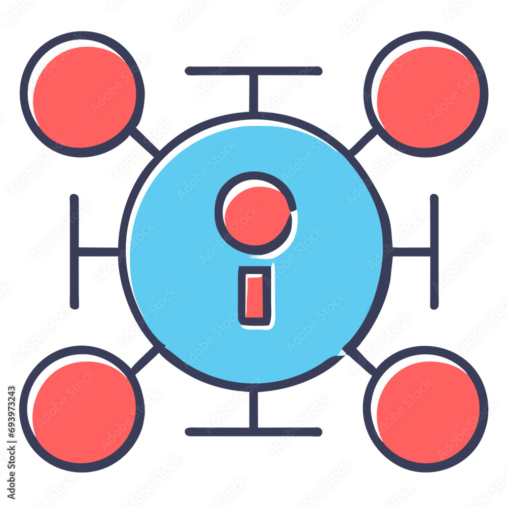 Social media icons linked together. vektor icon illustation Stock ...