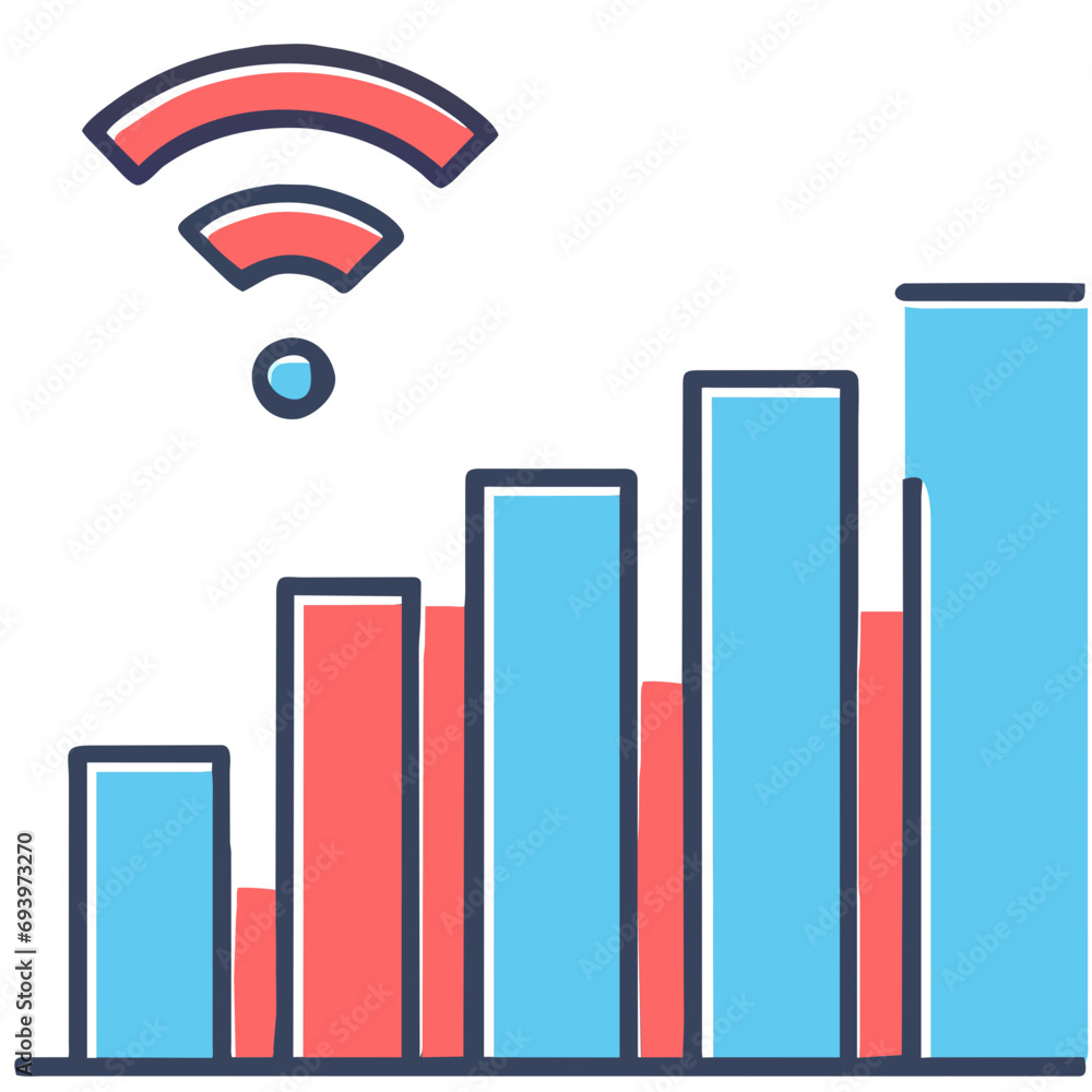 Wi Fi Signal Strength Bars Vektor Icon Illustation Stock Vector Adobe Stock