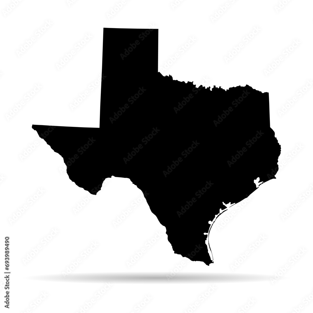 Texas map shape, united states of america. Flat concept icon symbol ...