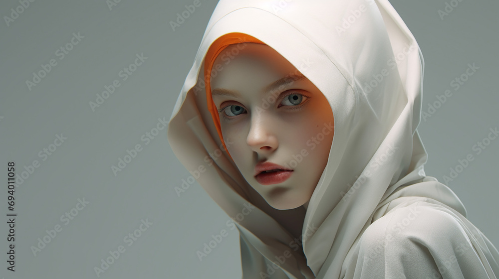 3d white people 3d character white woman with orange hair Stock ...