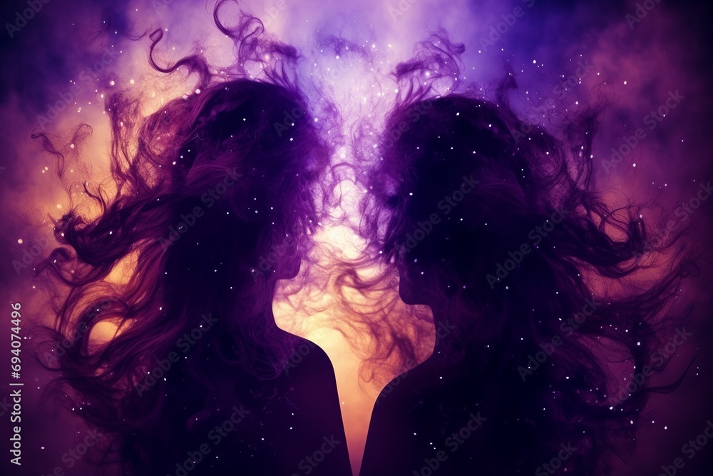 Gemini zodiac sign, twins astrological design, astrology horoscope ...