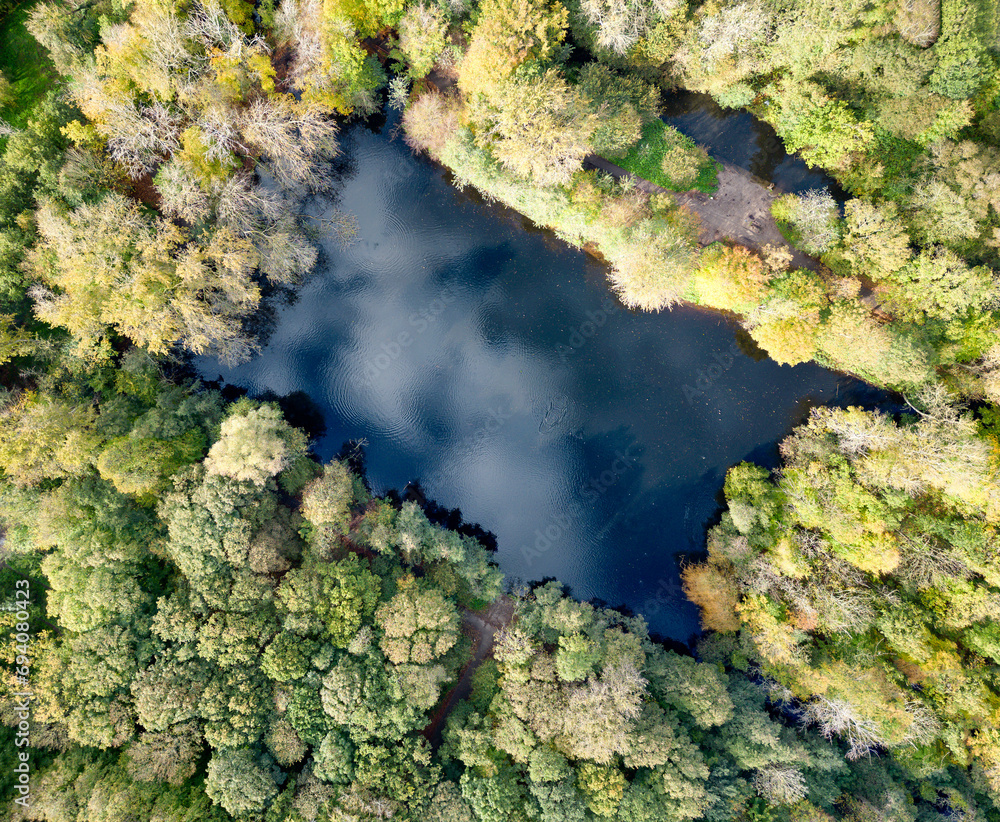 Aerial photo of the Segmeertje pond in the Meer en Bos park in The ...