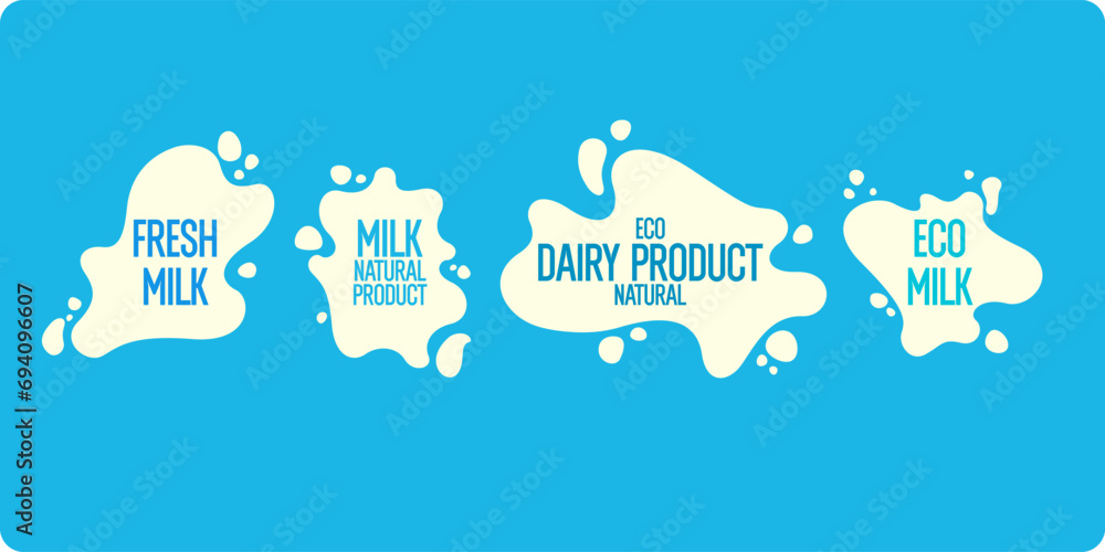 The original concept poster for milk advertising. Vector illustration ...