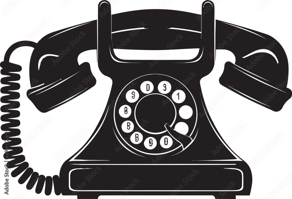 VintageTalkMaster Precision Vectorized Dialer Telephone Design ...