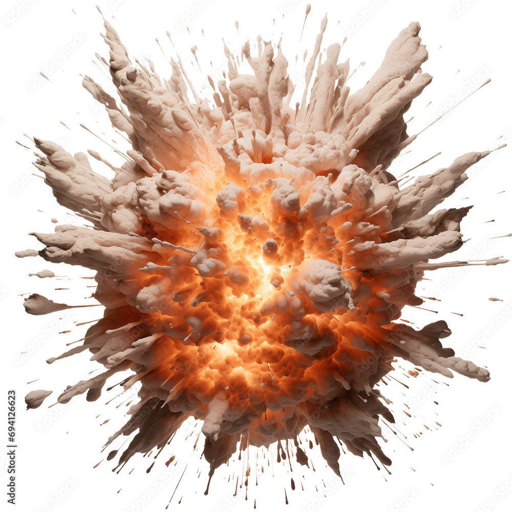 Bomb explosion on transparent background. Generative AI Stock ...