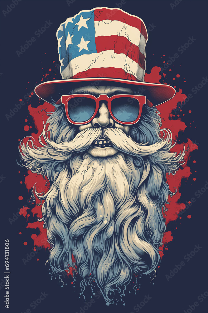 funny and scary USA design of a evil uncle sam Stock Illustration ...