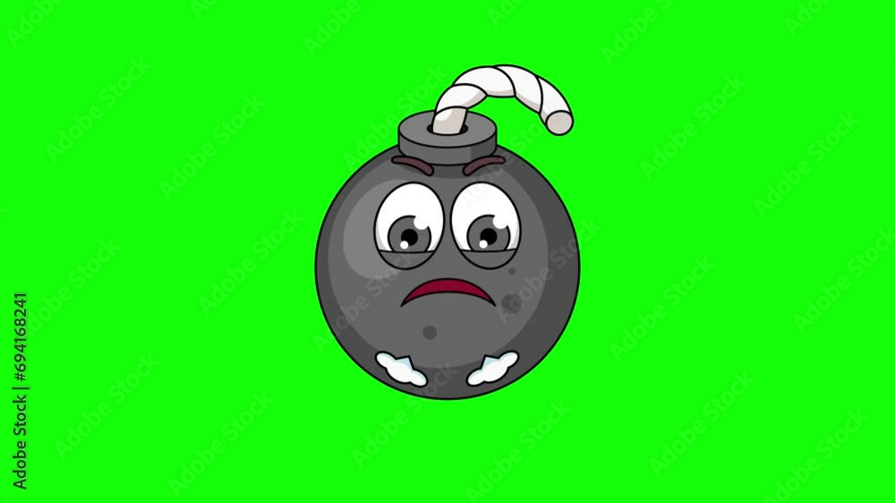 bomb character with expressions of irritation, anger, and contempt ...