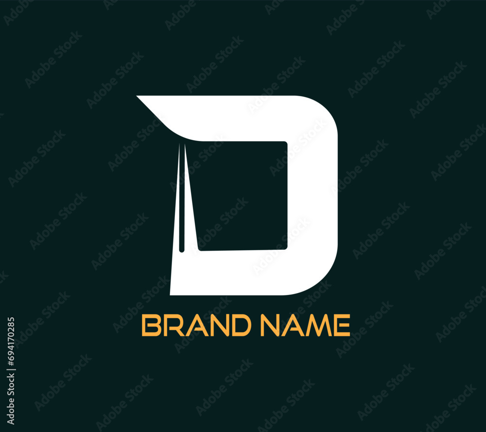 D Letter logo. EPS file. Editable Color. CMYK Color mode. Free Font ...