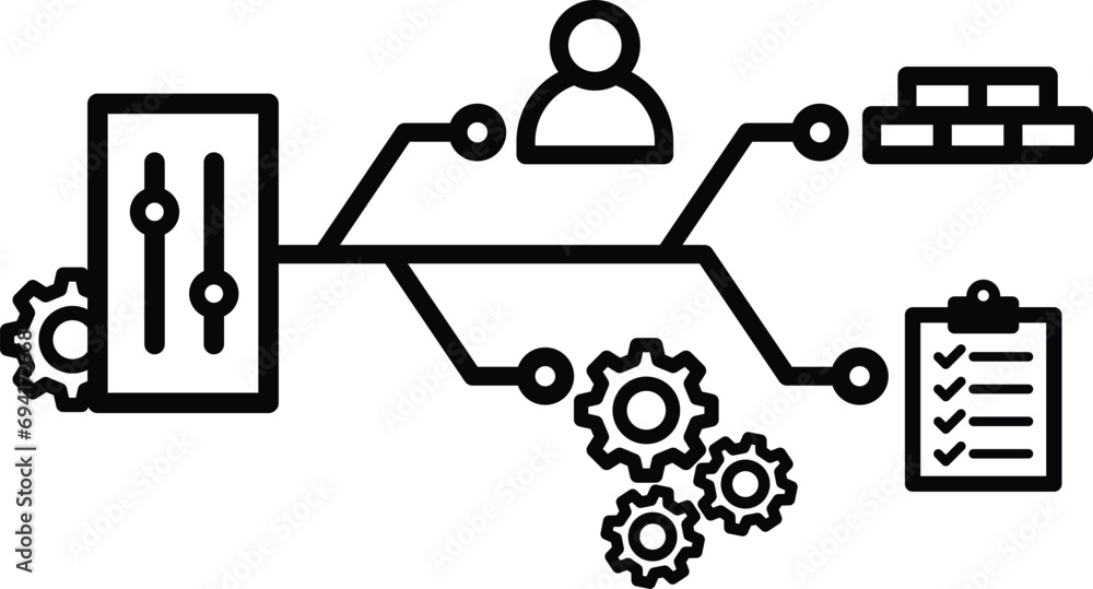 man machine material method icon 4m vector Stock Vector | Adobe Stock