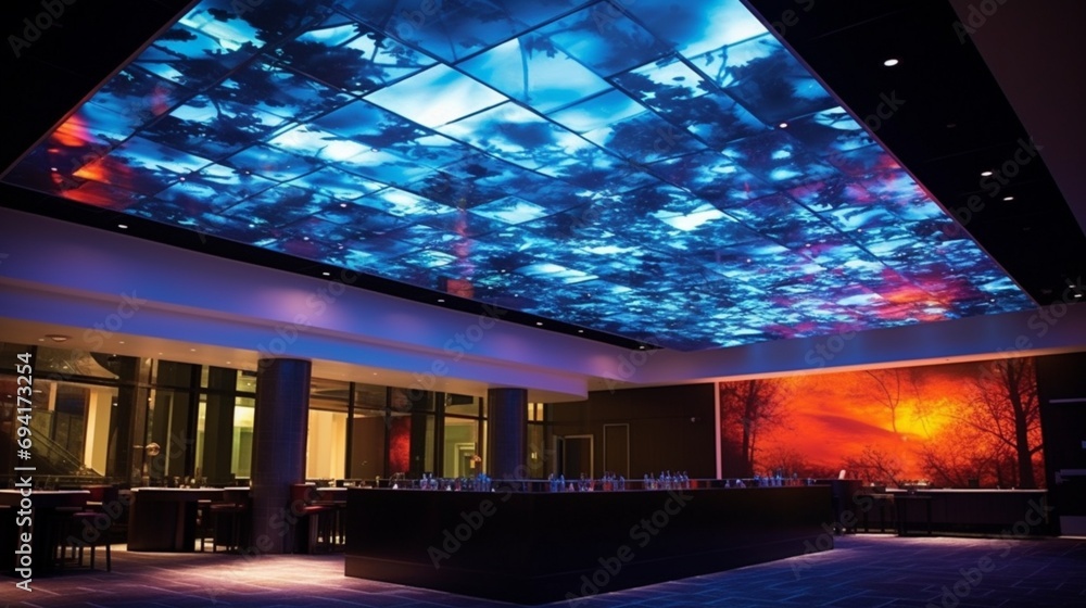 Dynamic LED ceiling installation inspired by the northern lights ...