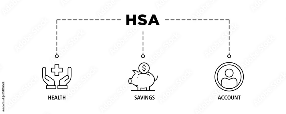 Vecteur Stock HSA banner web icon set vector illustration concept for ...