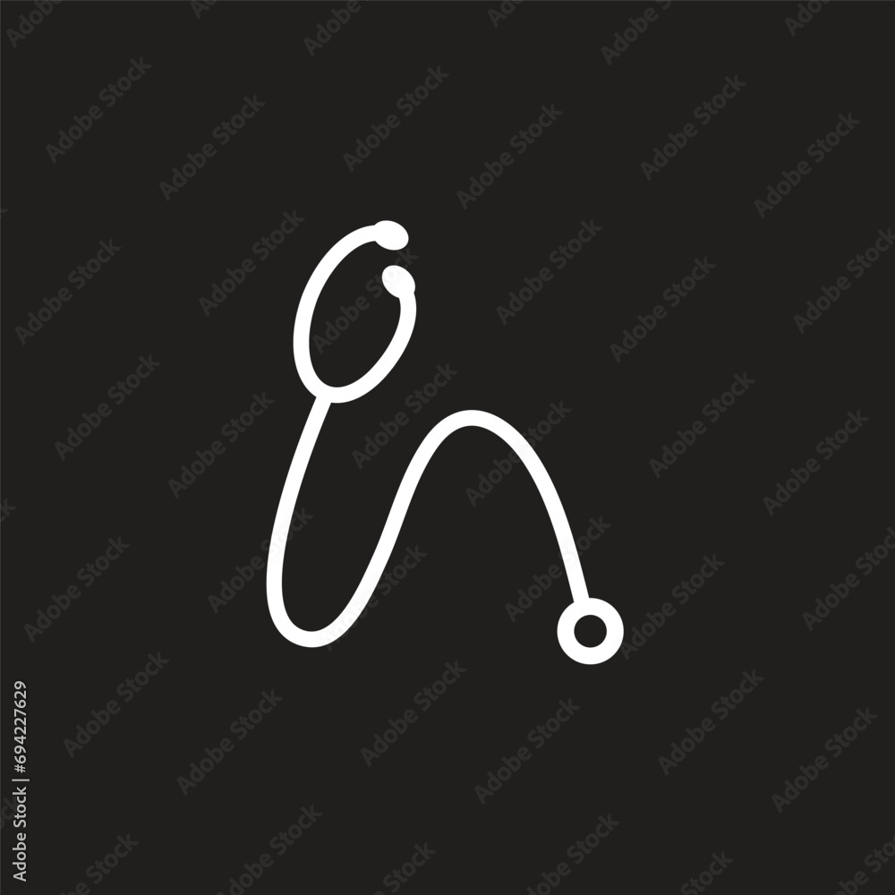 Stethoscope icon. Doctor stethoscope sign. Stethoscope cardiology ...