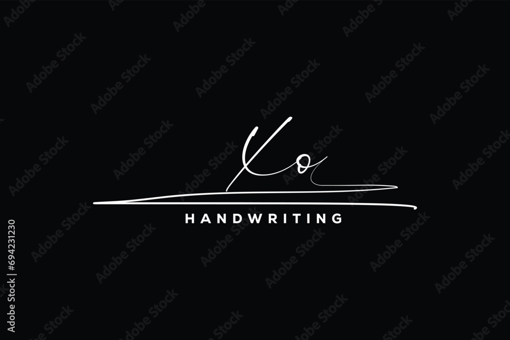 XO initials Handwriting signature logo. XO Hand drawn Calligraphy ...