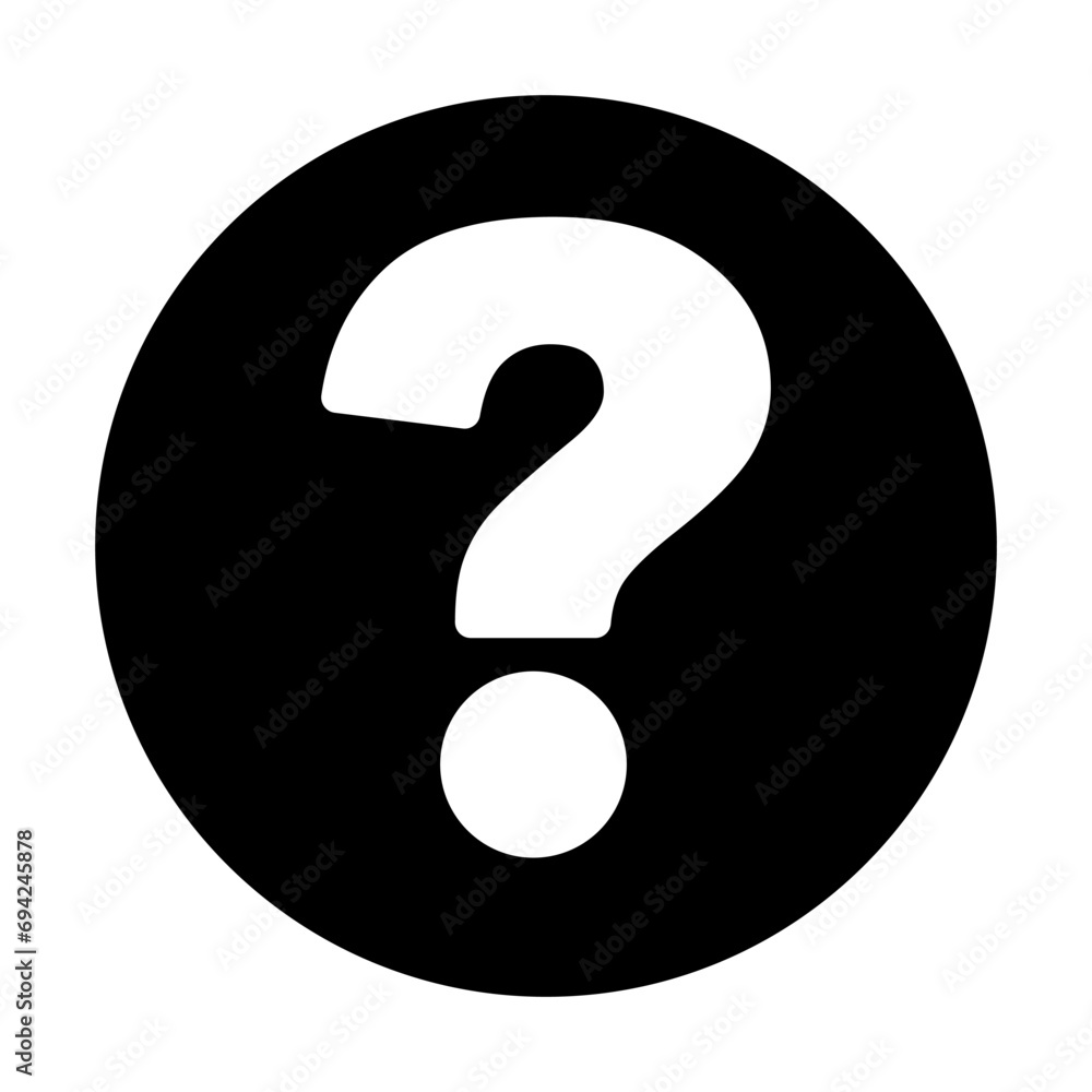 Round question mark icon. Help. Vector. Stock Vector | Adobe Stock