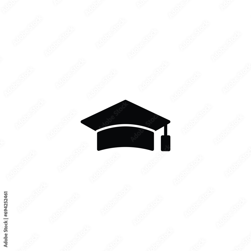 graduation cap icon, graduation hat sign vector for web site Computer ...