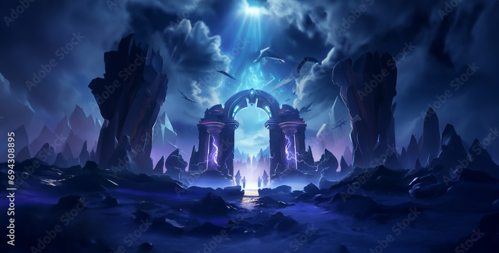 castle background on mountain, castle on mountain, gaming background ...