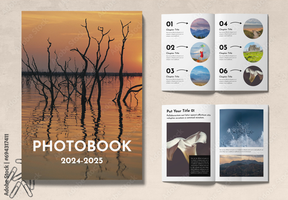 Photobook Layout Stock Template | Adobe Stock
