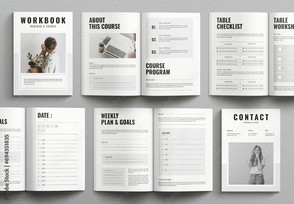 WorkBook Template Stock Template | Adobe Stock