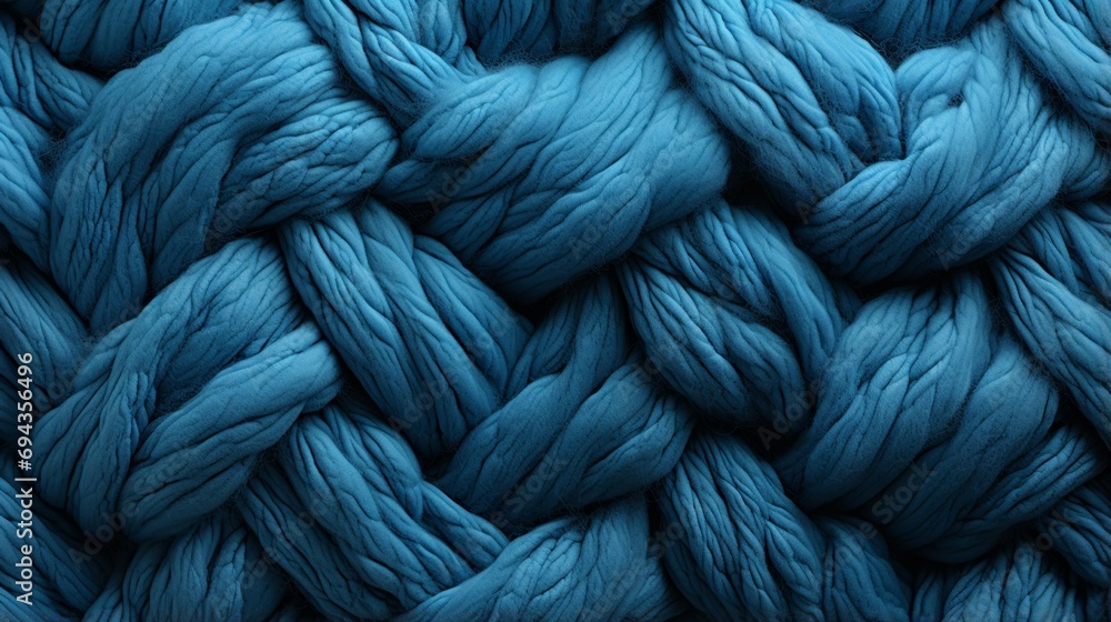 A soft, intricate weave of cobalt threads entwined in a cozy embrace ...
