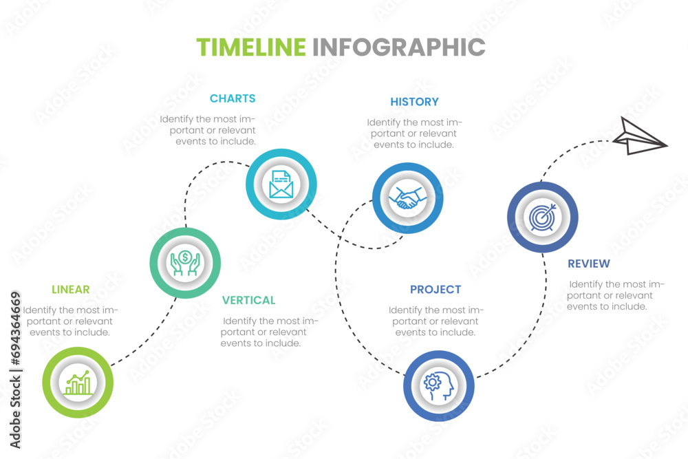 Road way location infographic template with a phased structure. Winding ...