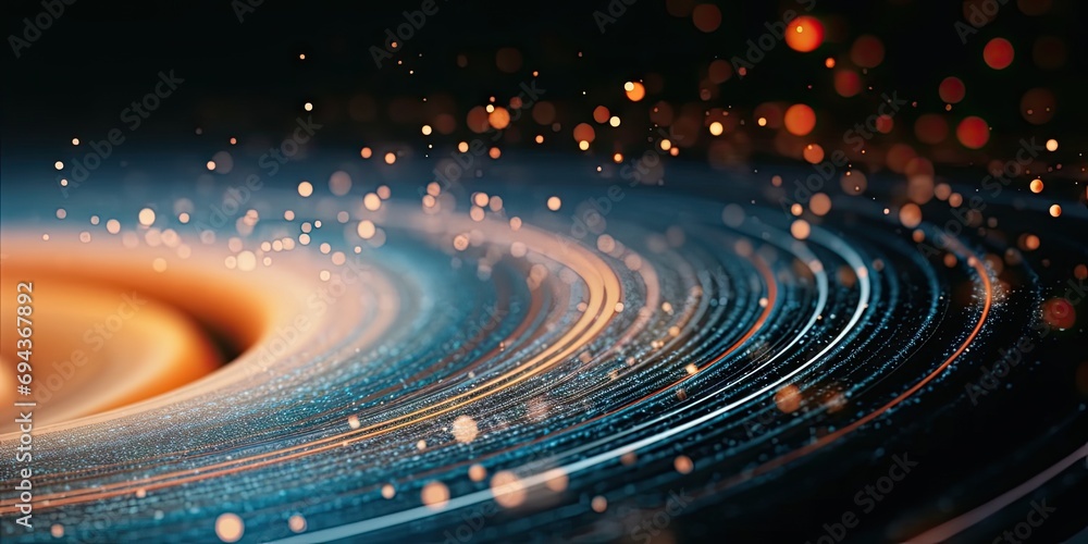 Captivating illustration depicts abstract representation of cosmic ...