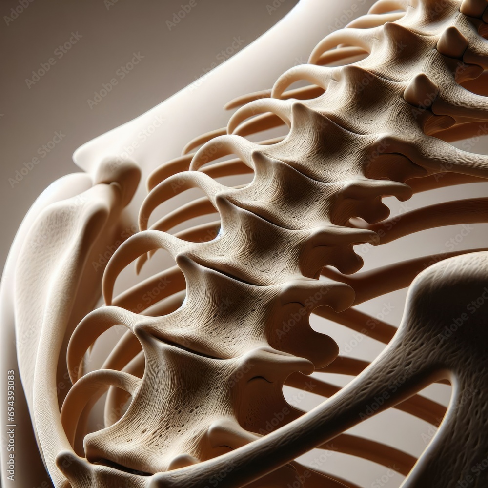 Human spine bones clear sharp 3d rendered illustration. Back spine pain ...