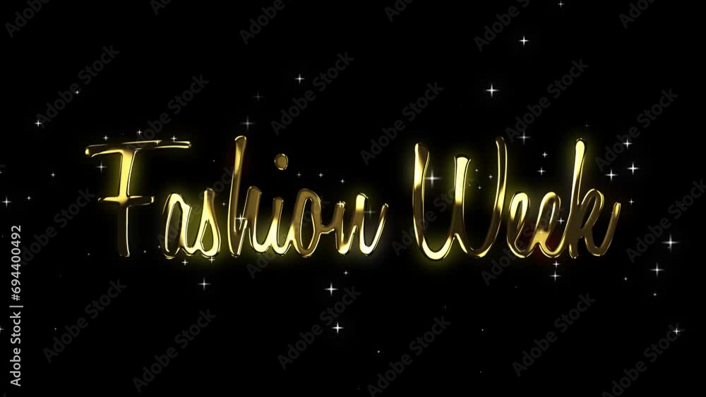 fashion week gold lettering handwriting text animated writing fashion ...