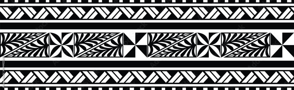 Vetor de Polynesian hawaiian tattoo tribal designs. Samoan tongan ...