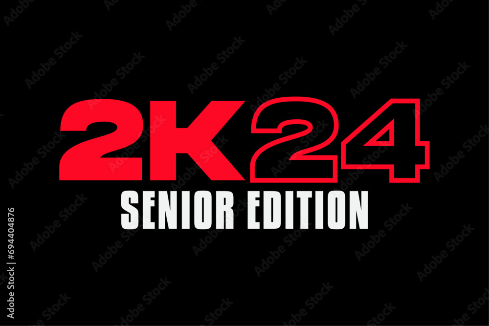 2K24 Senior Edition Class Of 2024 Graduating Senior Gamer T-Shirt ...