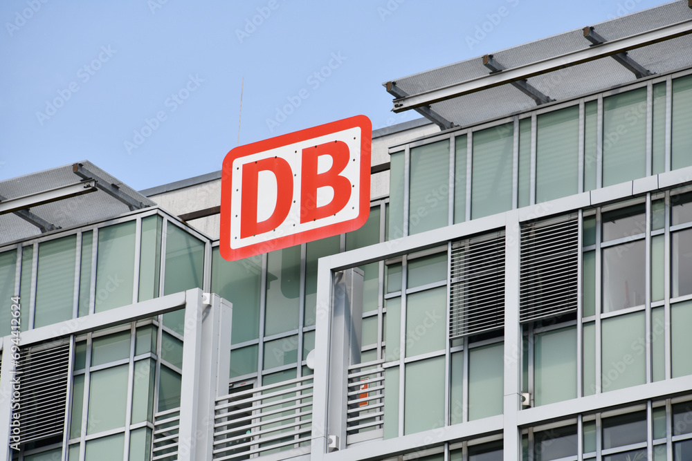 Berlin, Germany - June 8, 2023: Logo of Deutsche Bahn AG in Berlin ...