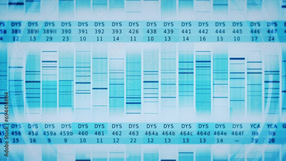DNA Sequence Data Animation showing Genetic Information ...