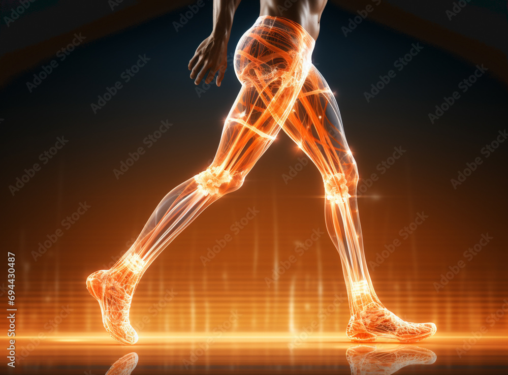 Leg muscles - human muscle anatomy Stock Illustration | Adobe Stock