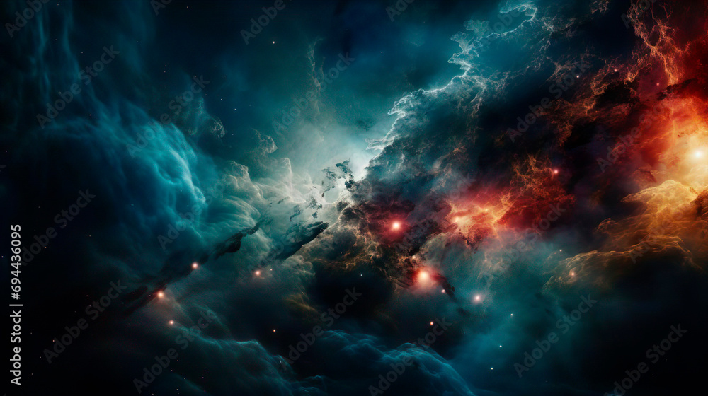 Birth of supernova star. Big bang explosion in outer space. The genesis ...