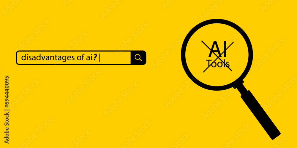 Disadvantages of AI: Black Text on Yellow Background - Text Design for ...
