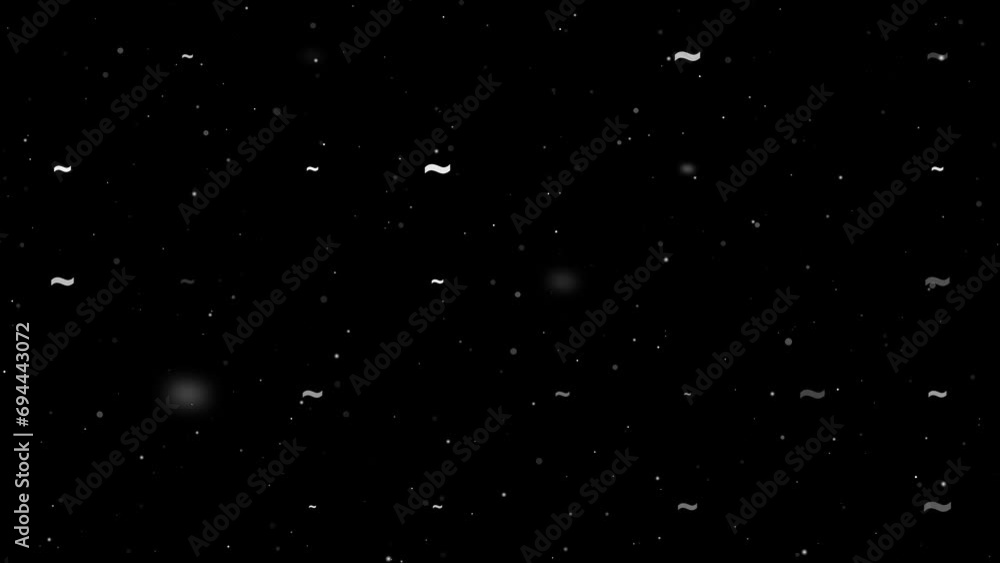 Template animation of evenly spaced tilde symbols of different sizes ...