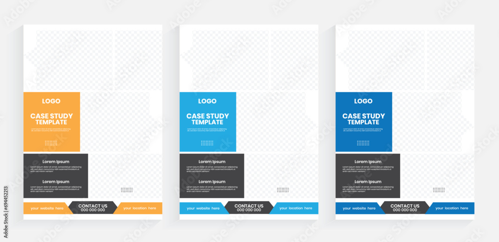 Vecteur Stock Case study a4 flyer design, Corporate marketing flier ...