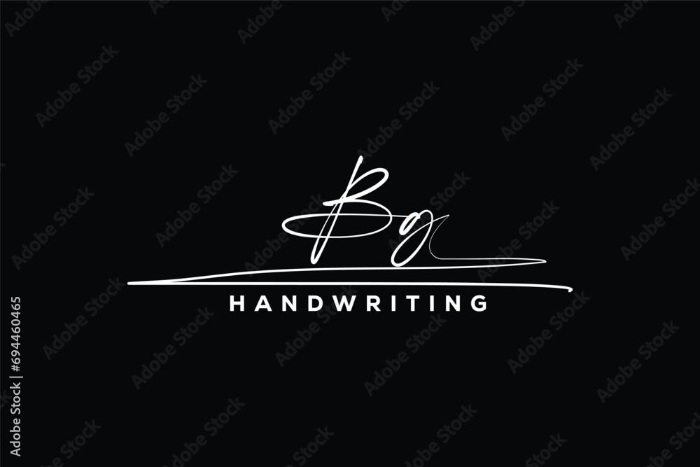 BG initials Handwriting signature logo. BG Hand drawn Calligraphy ...
