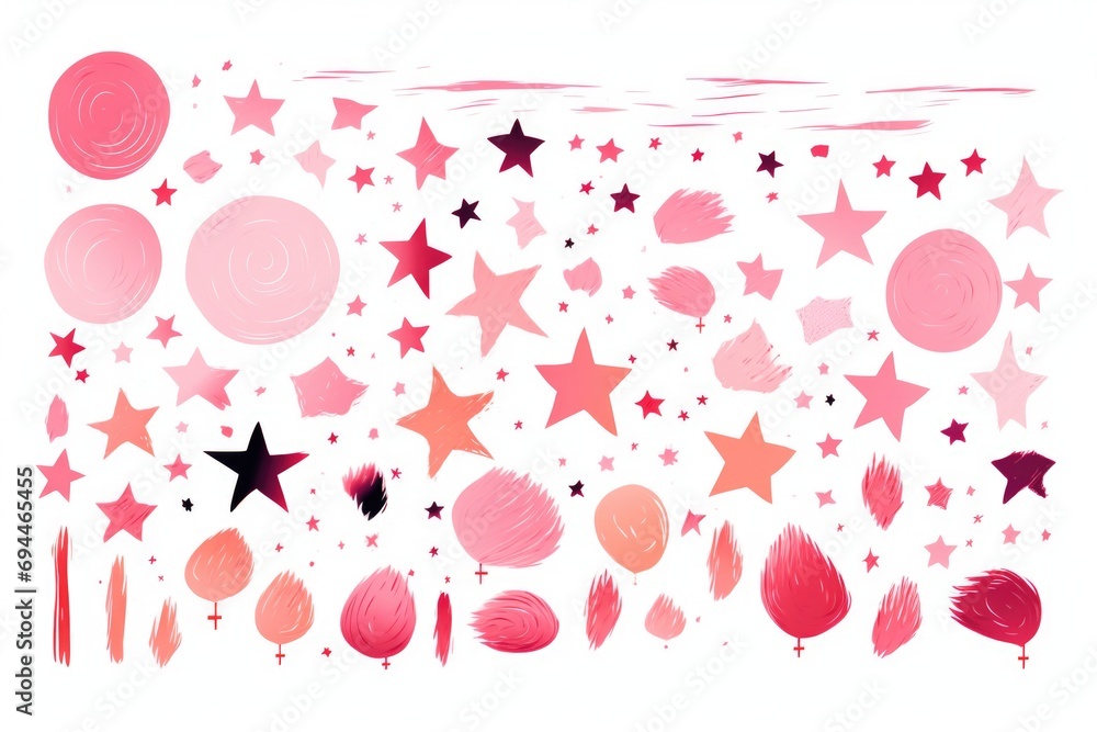 A collection of various colored stars and shapes. Perfect for adding a ...