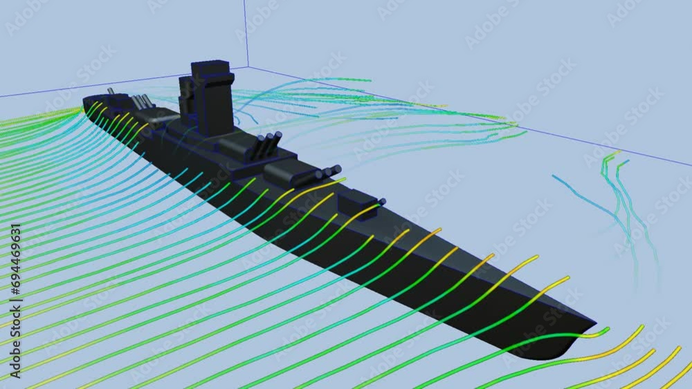 Vidéo Stock CFD simulation Computational fluid dynamics - Ship boat ... Vidéo Stock CFD simulation Computational fluid dynamics - Ship boat ...