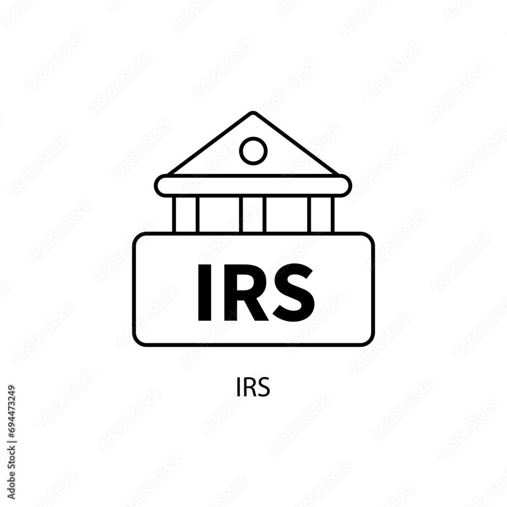 irs concept line icon. Simple element illustration. irs concept outline ...