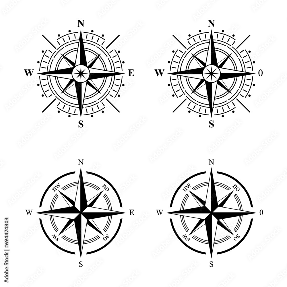 Kompassrose Utklippsvektor