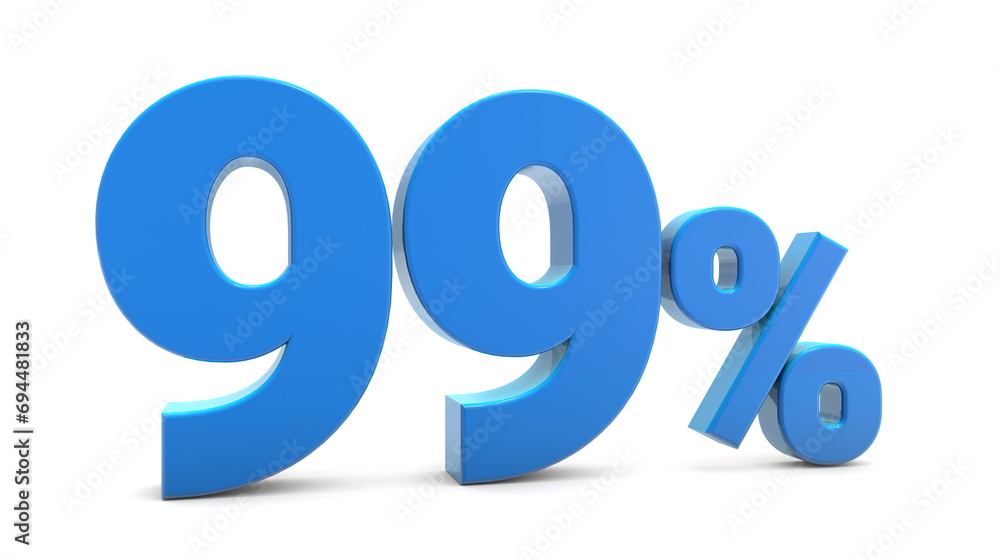 99 percentage sign isolated on transparent background. 99 percent off ...